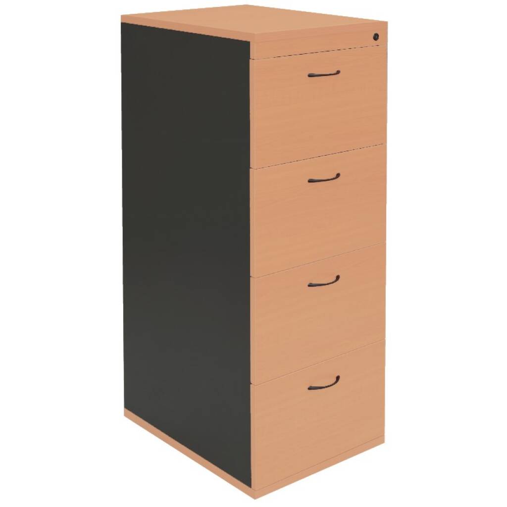 4 Drawer Filing Cabinet – Assembled465mm W x 600mm D x 1300mm H ...
