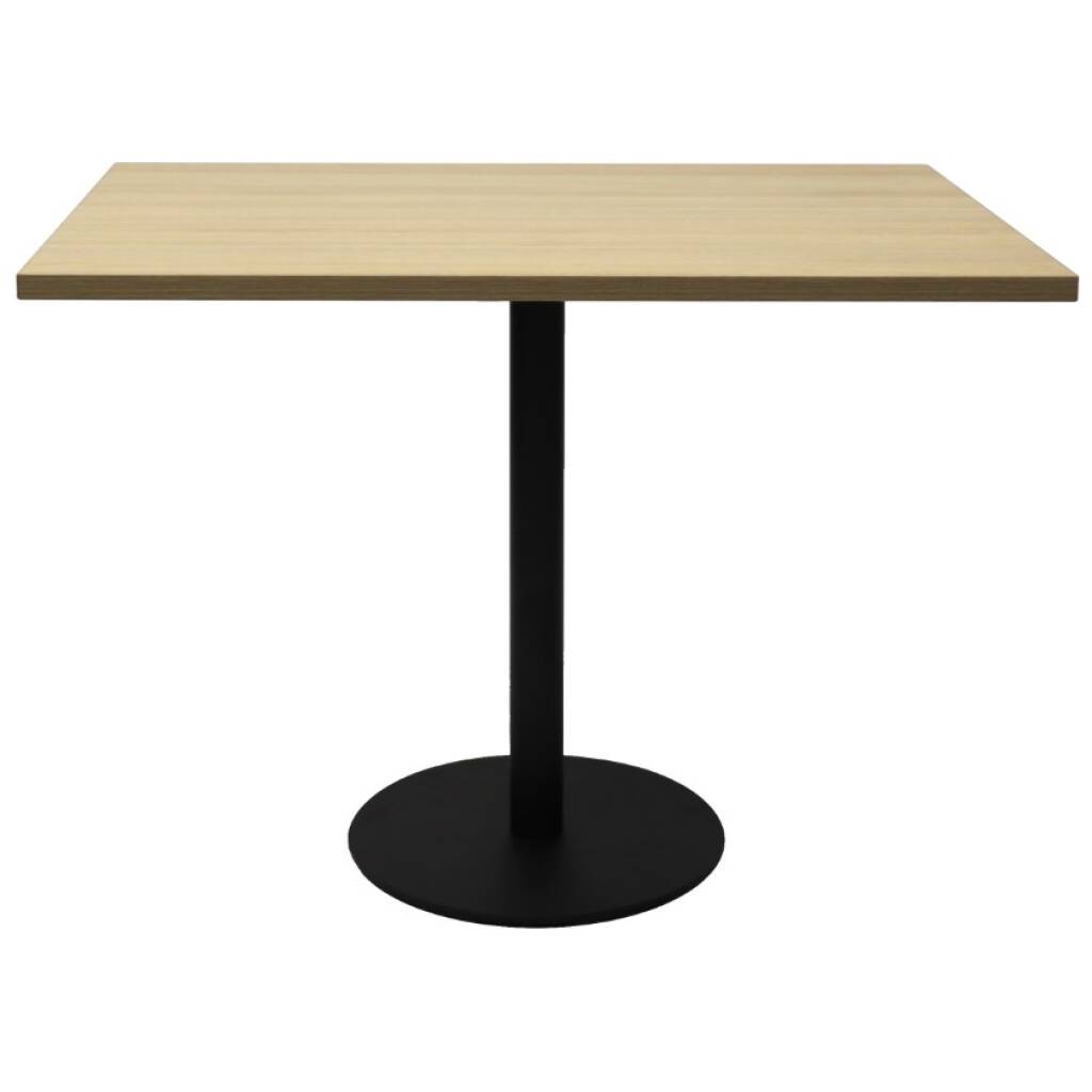 Square Flat Disc Base Table in Black Powder Coat Finish 900mm W x 900mm ...
