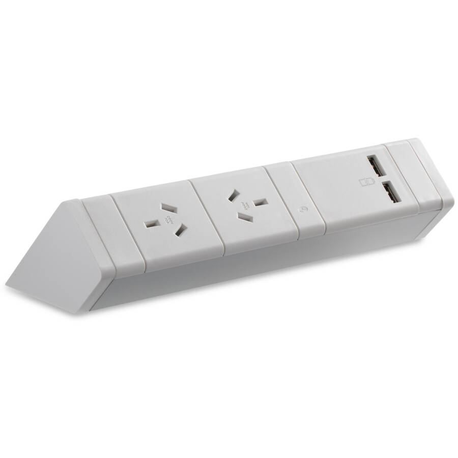 Rail Kit – 2 GPO + 2 USB2 x 10AMP Auto Switched Socket Outlet, 2 x USB ...