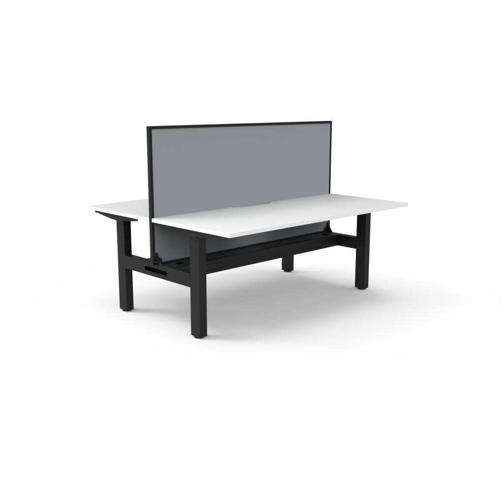 Boost Static Back to Back Workstation 1200mm with Screen and Cable Tray ...