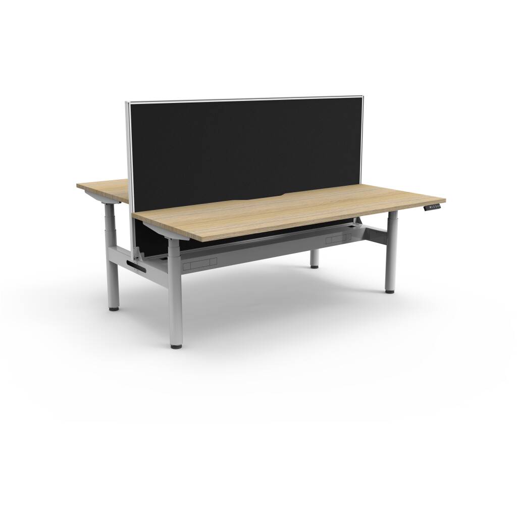 Halo+ Back to Back Desk with Screen & Cable Tray H+2PWSCT1575 – Office ...